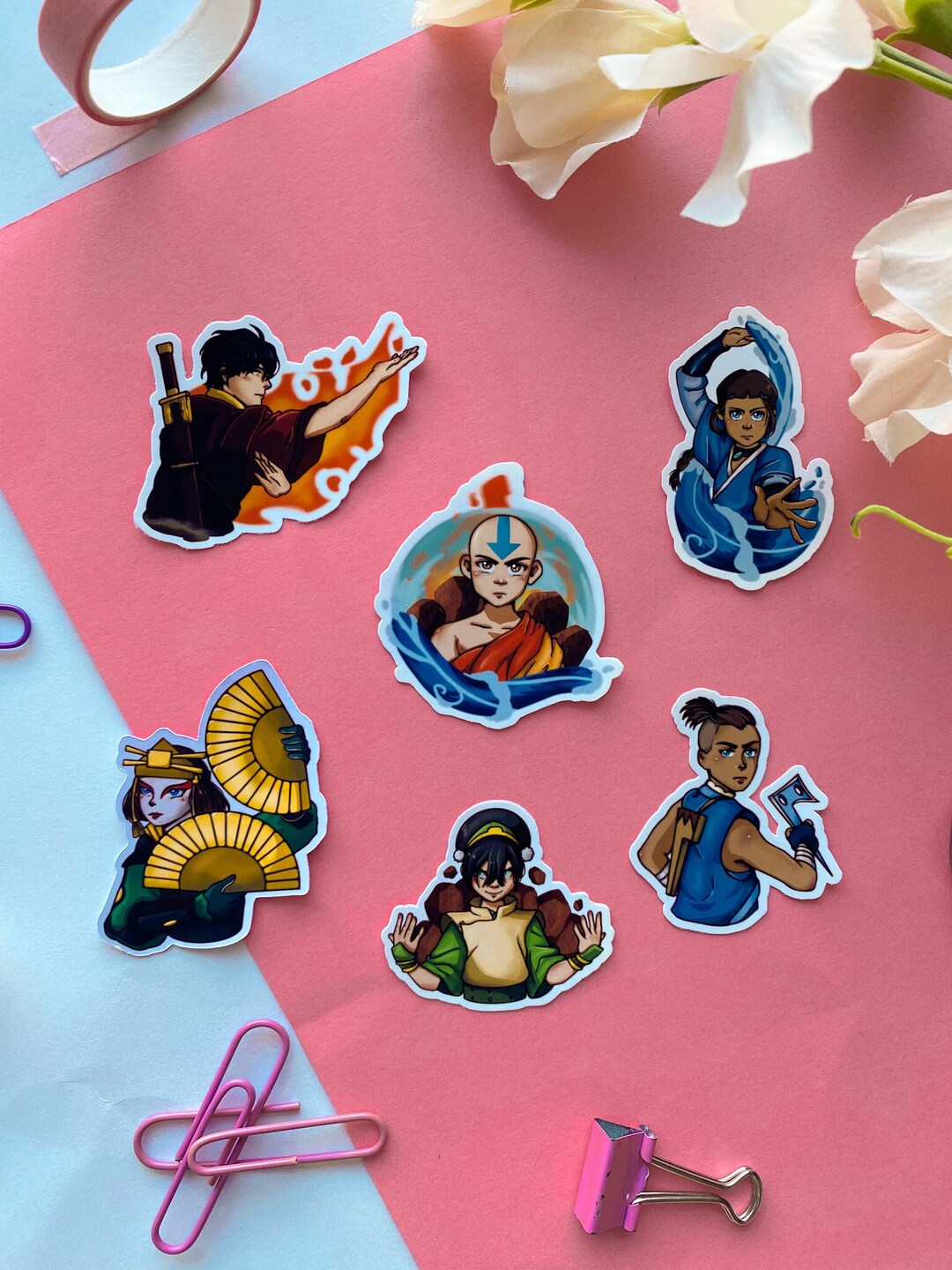 Cart0on Warrior Te4m Matte Sticker Pack X6 Use for Journaling/planner ...