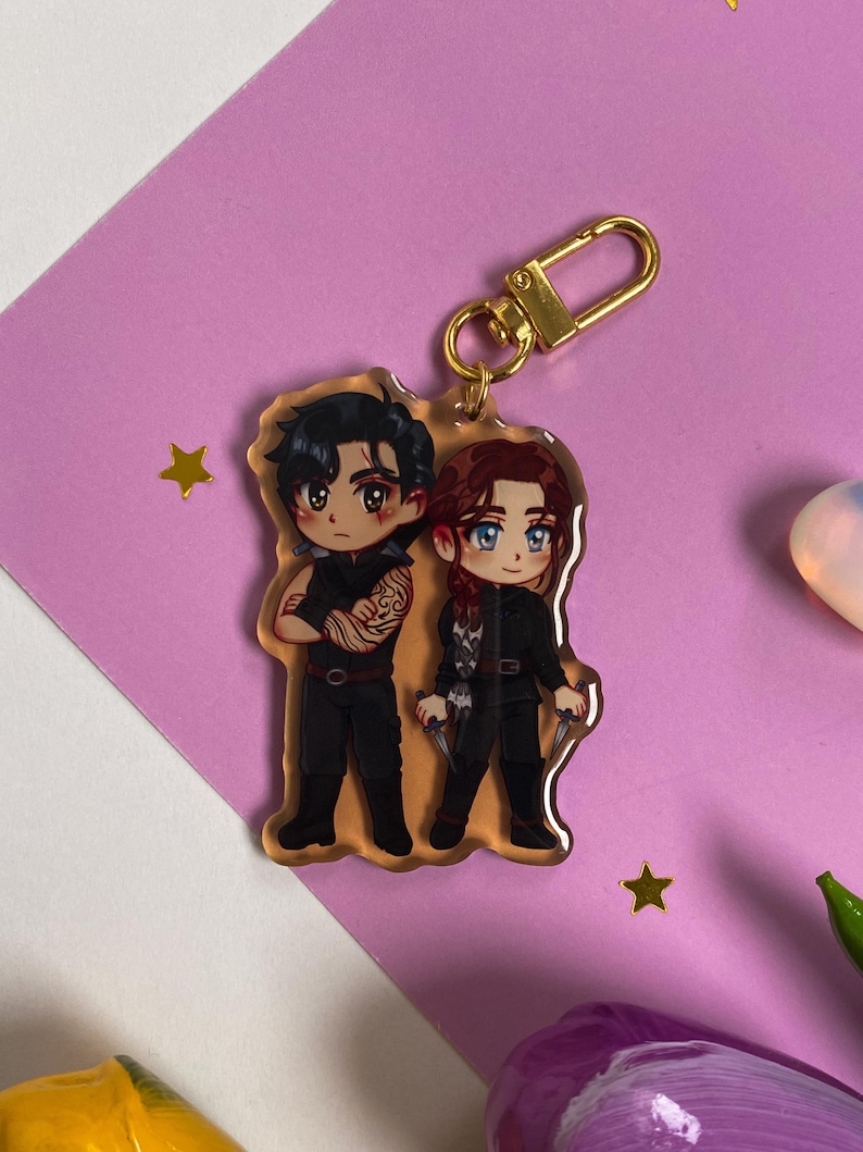 Fourth Wing Xaden & Violet Dragons Double Sided Yellow Transparency ...