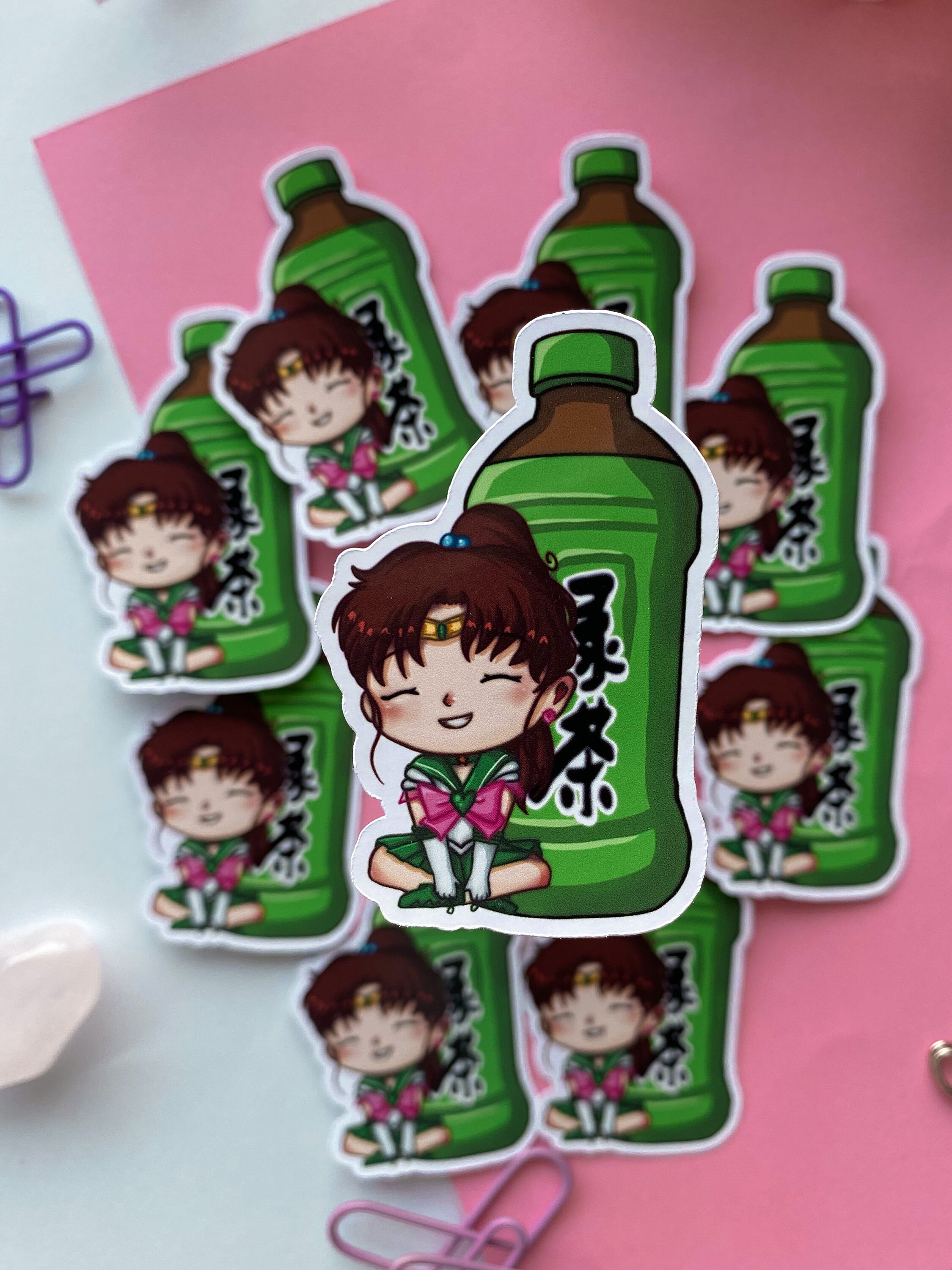 Cute Moon Anime/ Manga Chibi Sailor Princess Warriors Food Vinyl ...