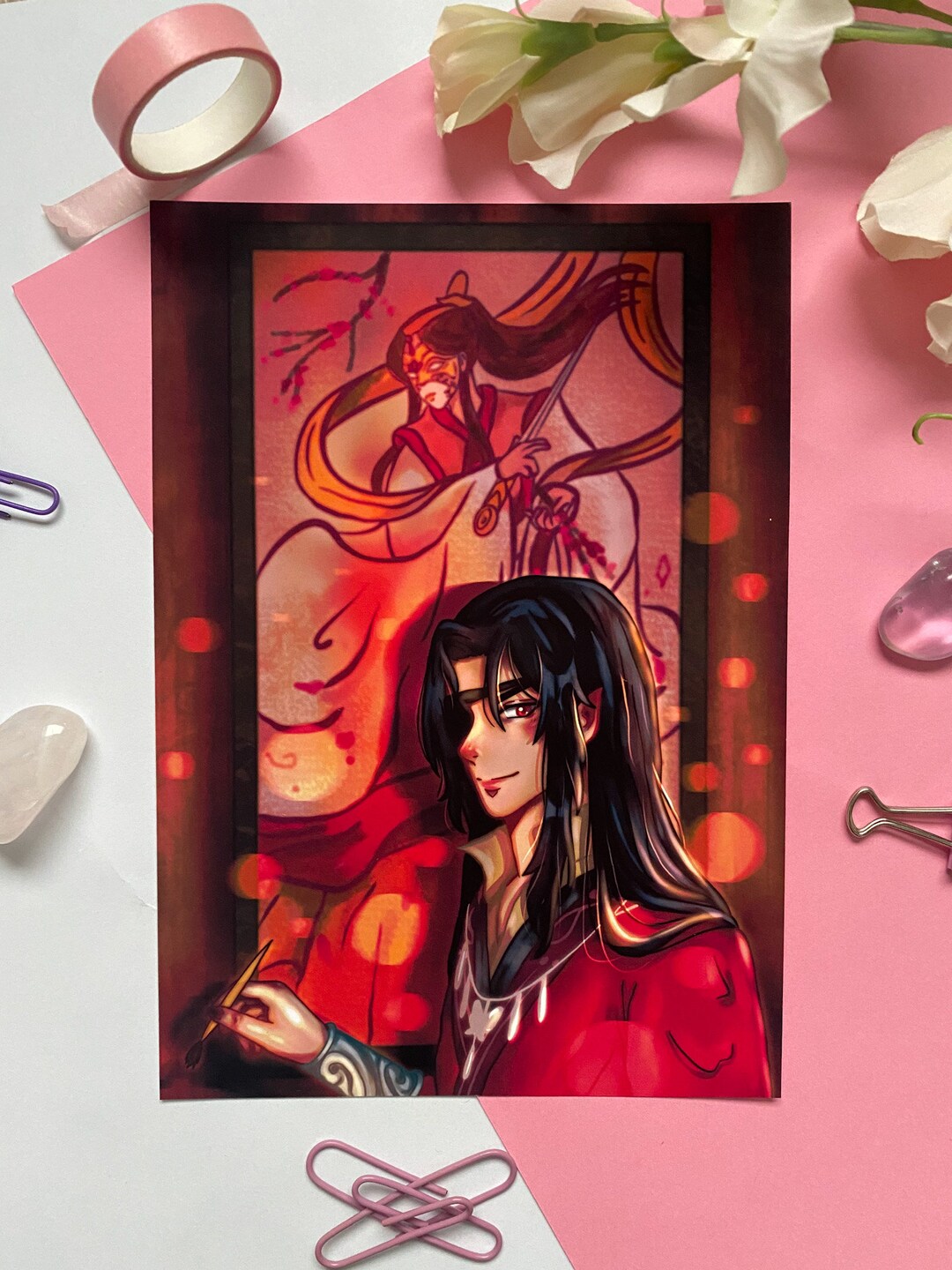 Cute Anime Manga Cartoon Two Boys Danmei Chinese Couple MXTX Manhwa ...