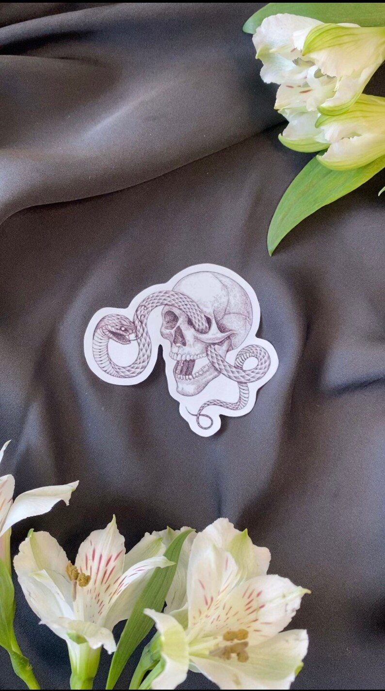 Gothic Sticker Pack 2 Black and White Vinyl Glossy Stickers | Etsy