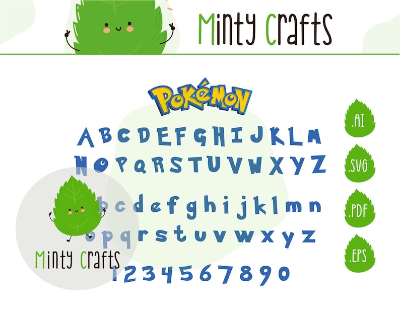 Pokemon Logo and Alphabet Letters, Instant Digital Download, for Cricut ...