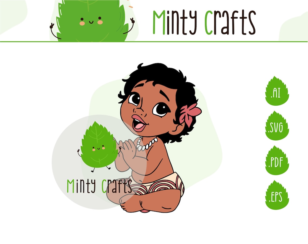 Baby Moana, Instant Digital Download, for Cricut or Silhouette - Etsy