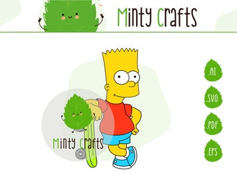 Backwoods Bart Simpson PNG Digital Download Cricut Silhouette ...