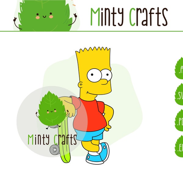 Bart Simpson Vector - Etsy
