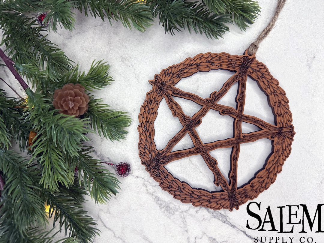 Pentacle Witchy Christmas Tree Ornament, Wiccan Christmas, Pagan Yule ...