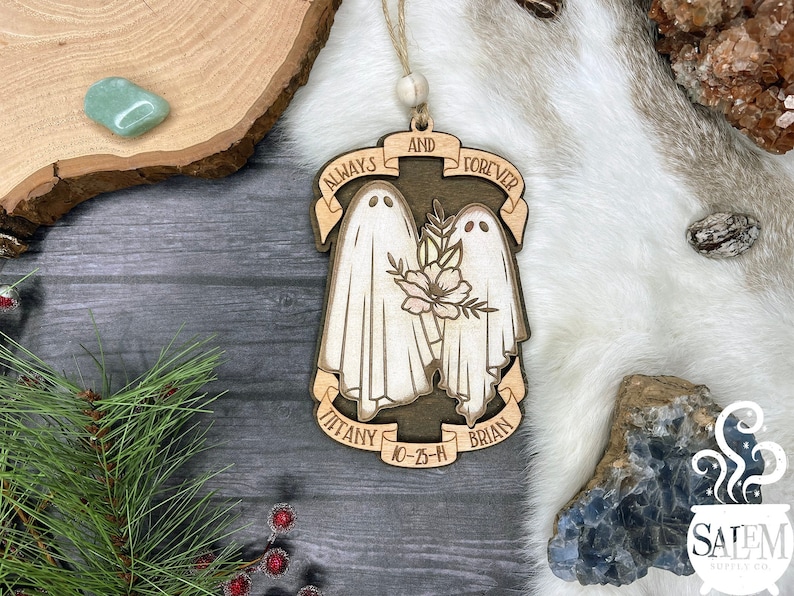 Ghost Couple Gift Goth Christmas Ornament Gothic Wedding - Etsy