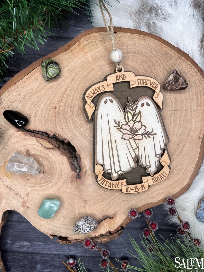 Ghost Couple Gift Goth Christmas Ornament Gothic Wedding - Etsy