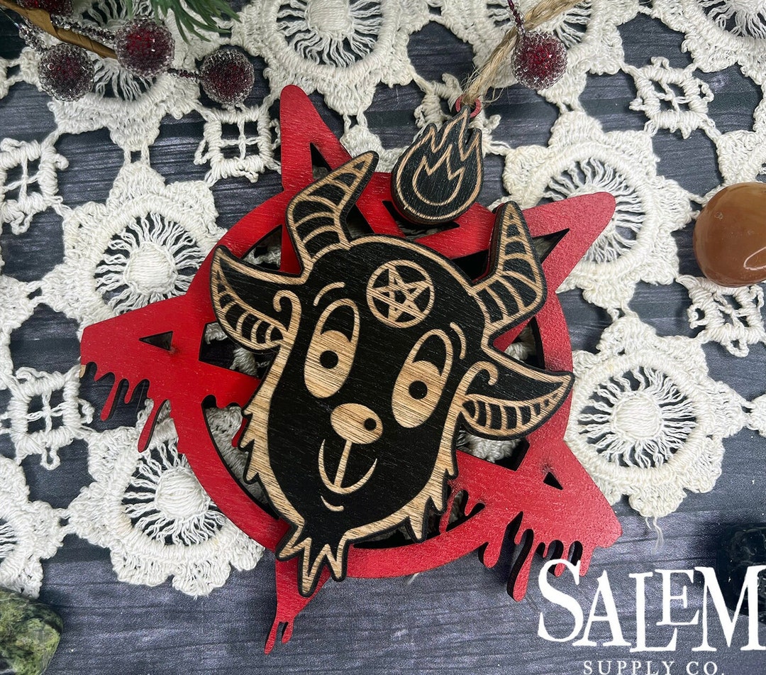 Satanic Tree Topper, Baphomet Decor, Baphomet With Star, Satanic ...
