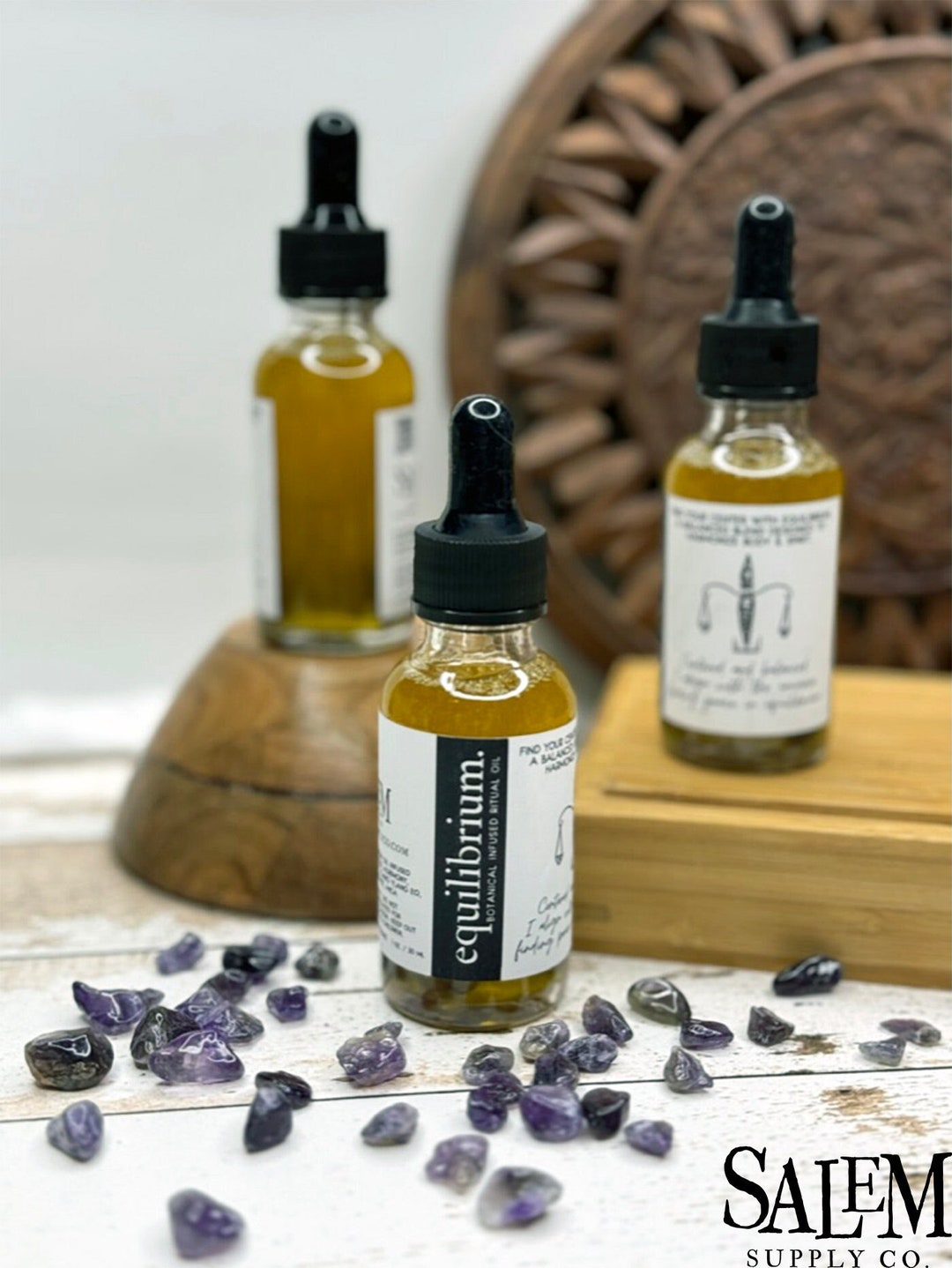 Herb and Crystal Infused Magic Oil Chakra Balancing Mediation Gifts for ...