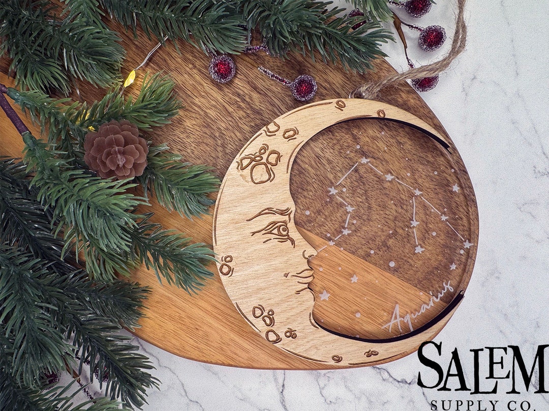 Aquarius Ornament, Zodiac Constellation, Astrology Room Decor, Aquarius ...