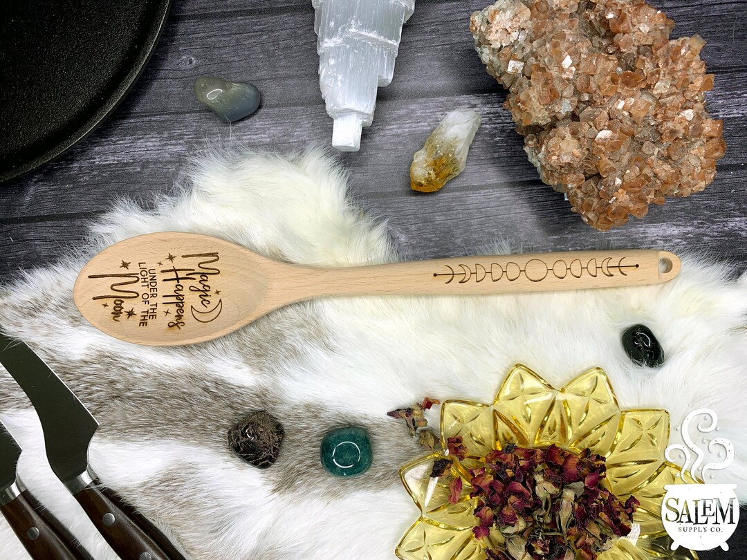 Kitchen Witch Spoon, Witchy Decor, Wiccan Kitchen, Yule Gifts, Witchy ...
