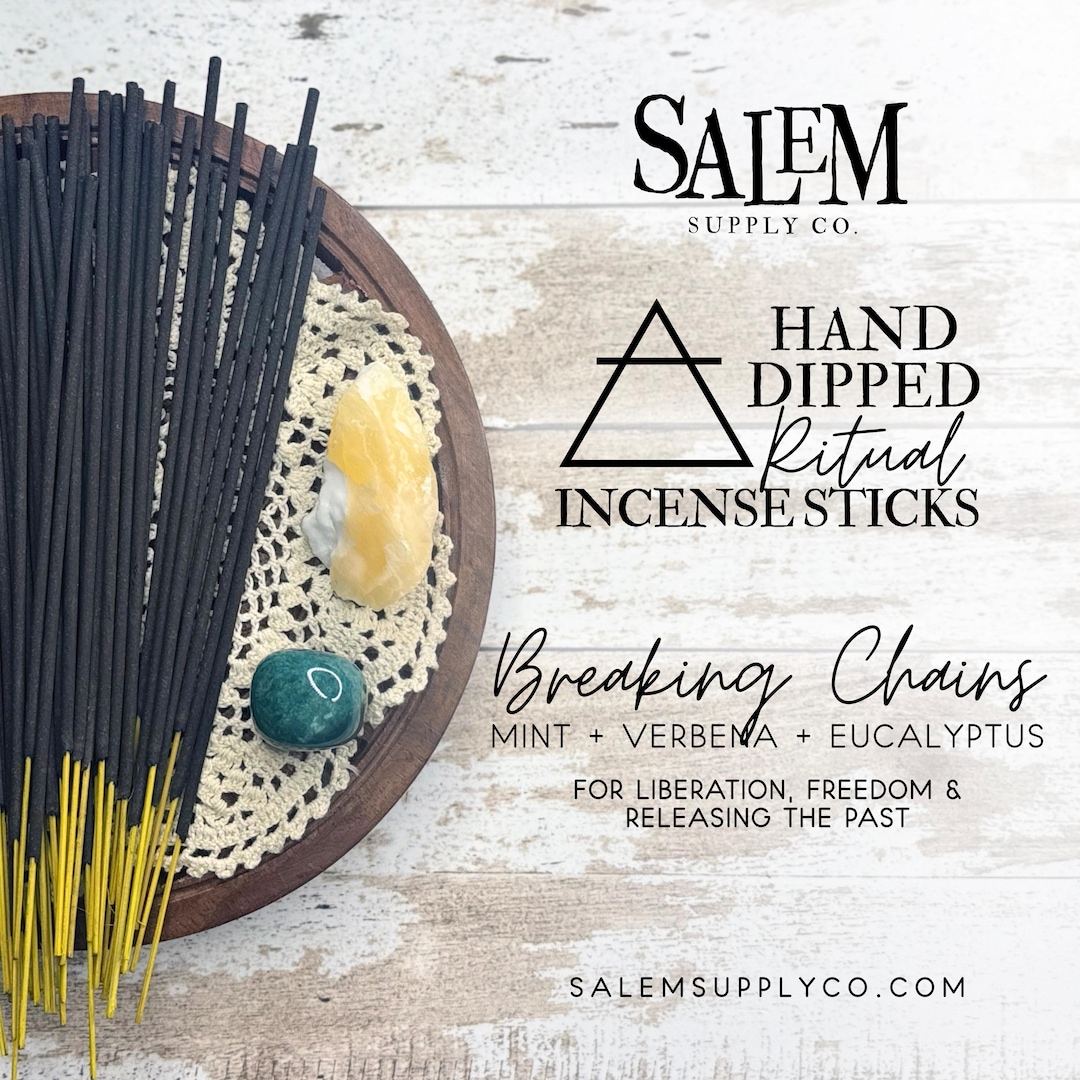 BREAKING CHAINS, Hand Dipped Incense Sticks, Ritual Incense, Social Justice, Liberal Witch ...