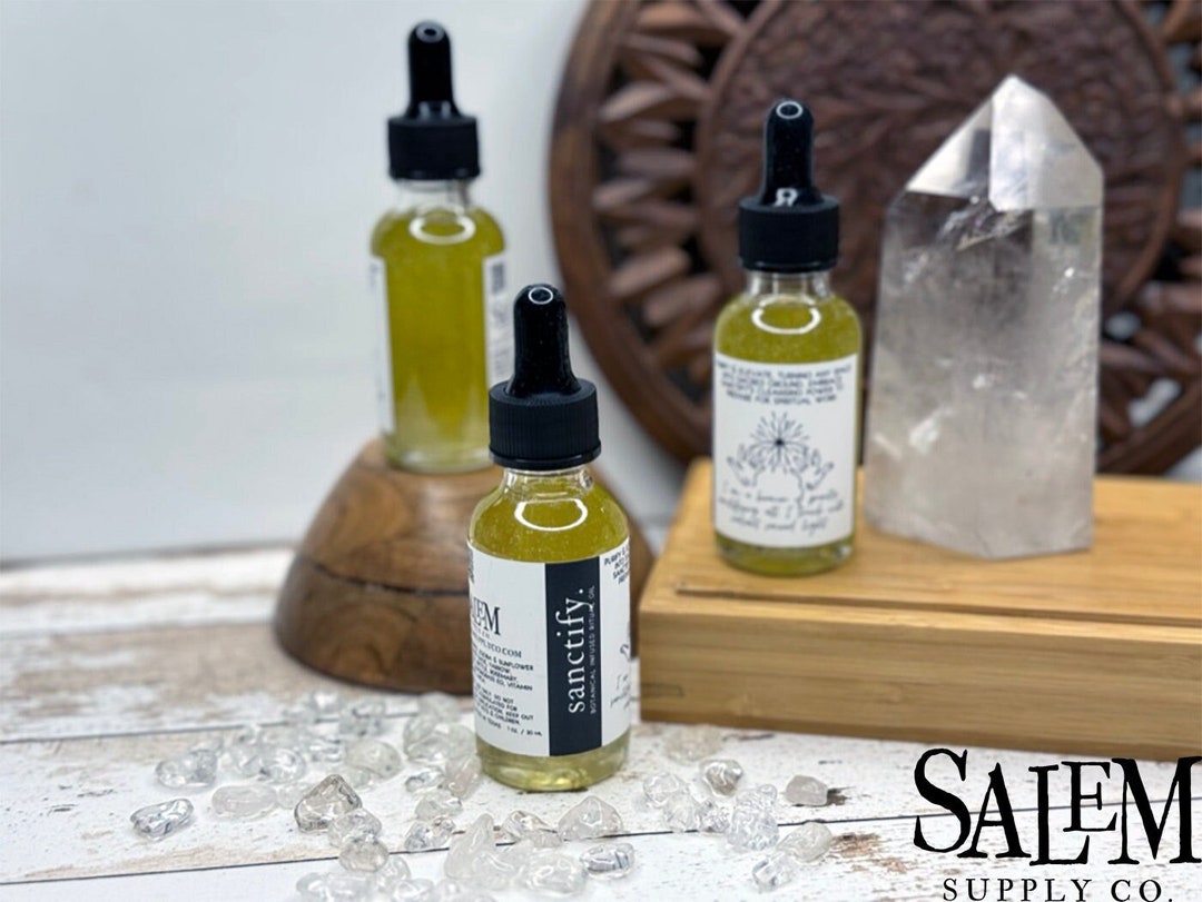 Sanctify Herbal Infused Annointing Oil Wicca,, Witchcraft Oils, Crystal ...