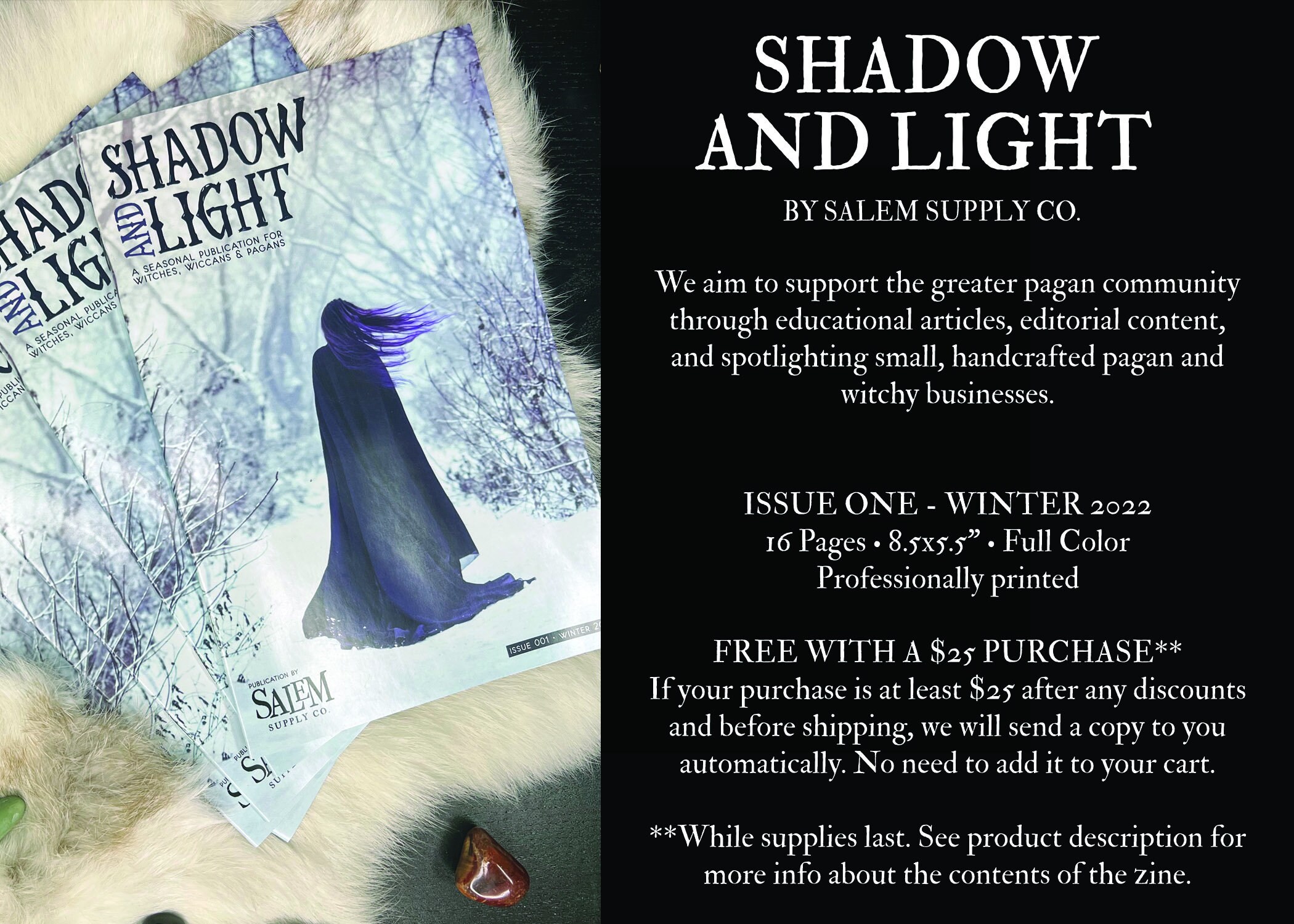 Shadow and Light Winter 2022 Witchy Zine Yule Pagan Zines - Etsy