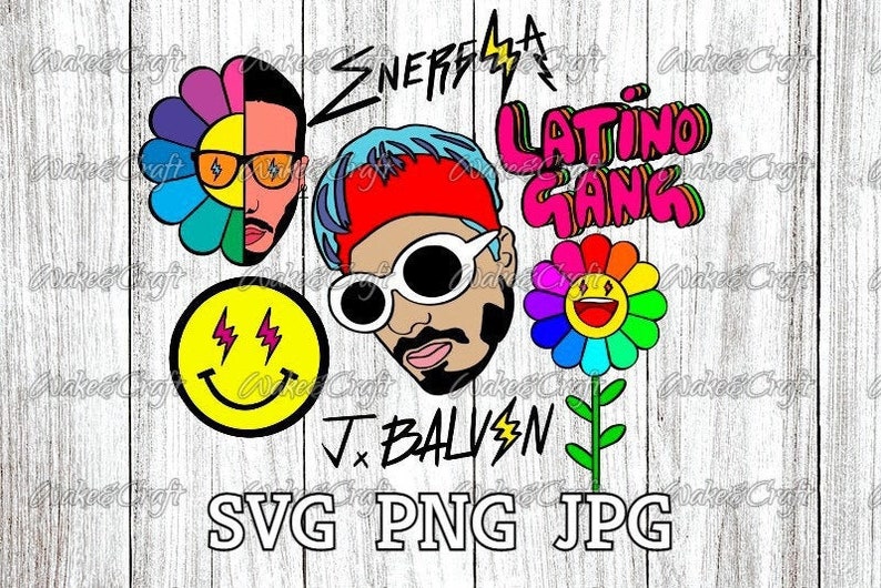 J Balvin Bundle Layered SVG PNG and JPG Instant Download - Etsy