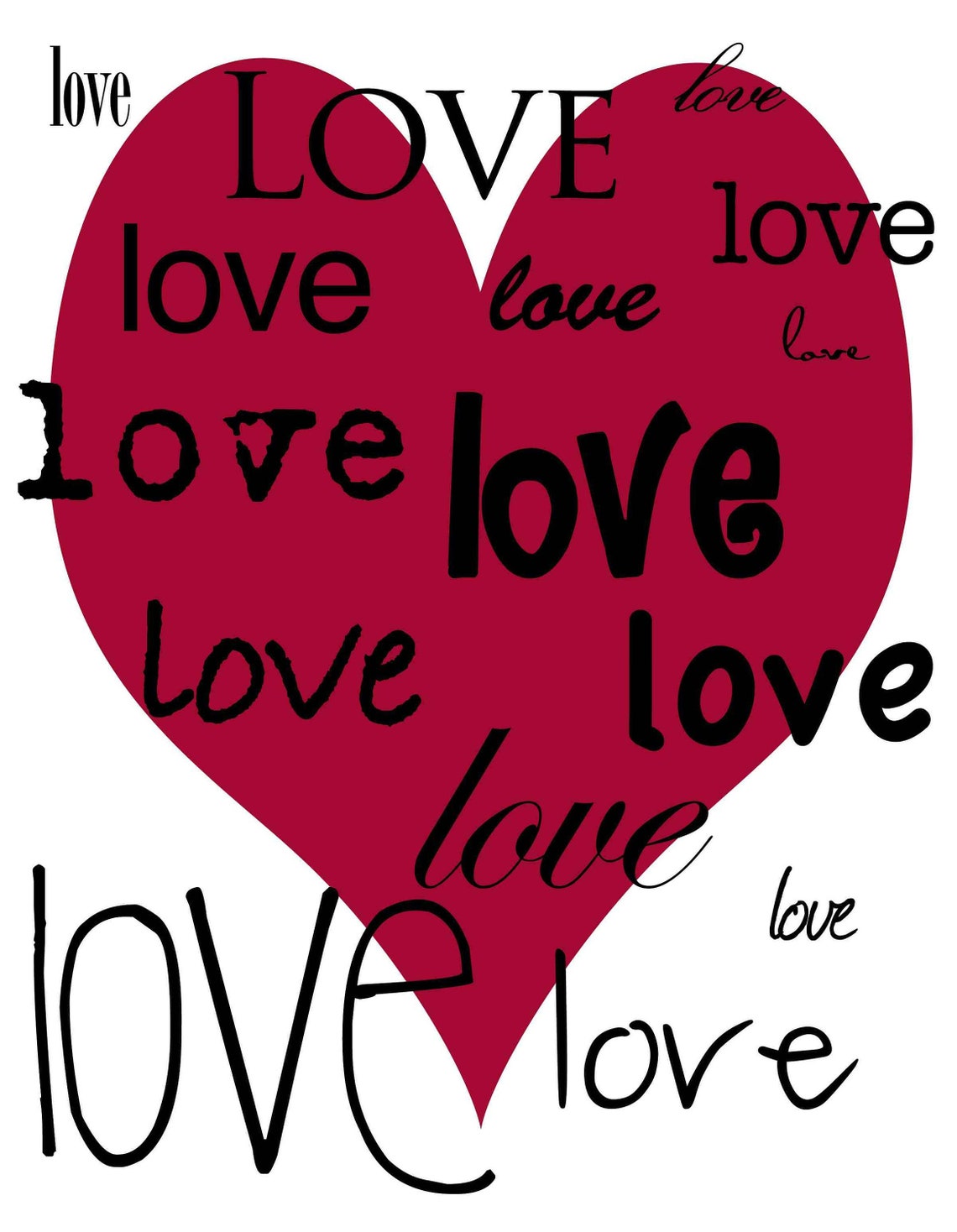 A Lot of Love Wall Art Digital Download - Etsy