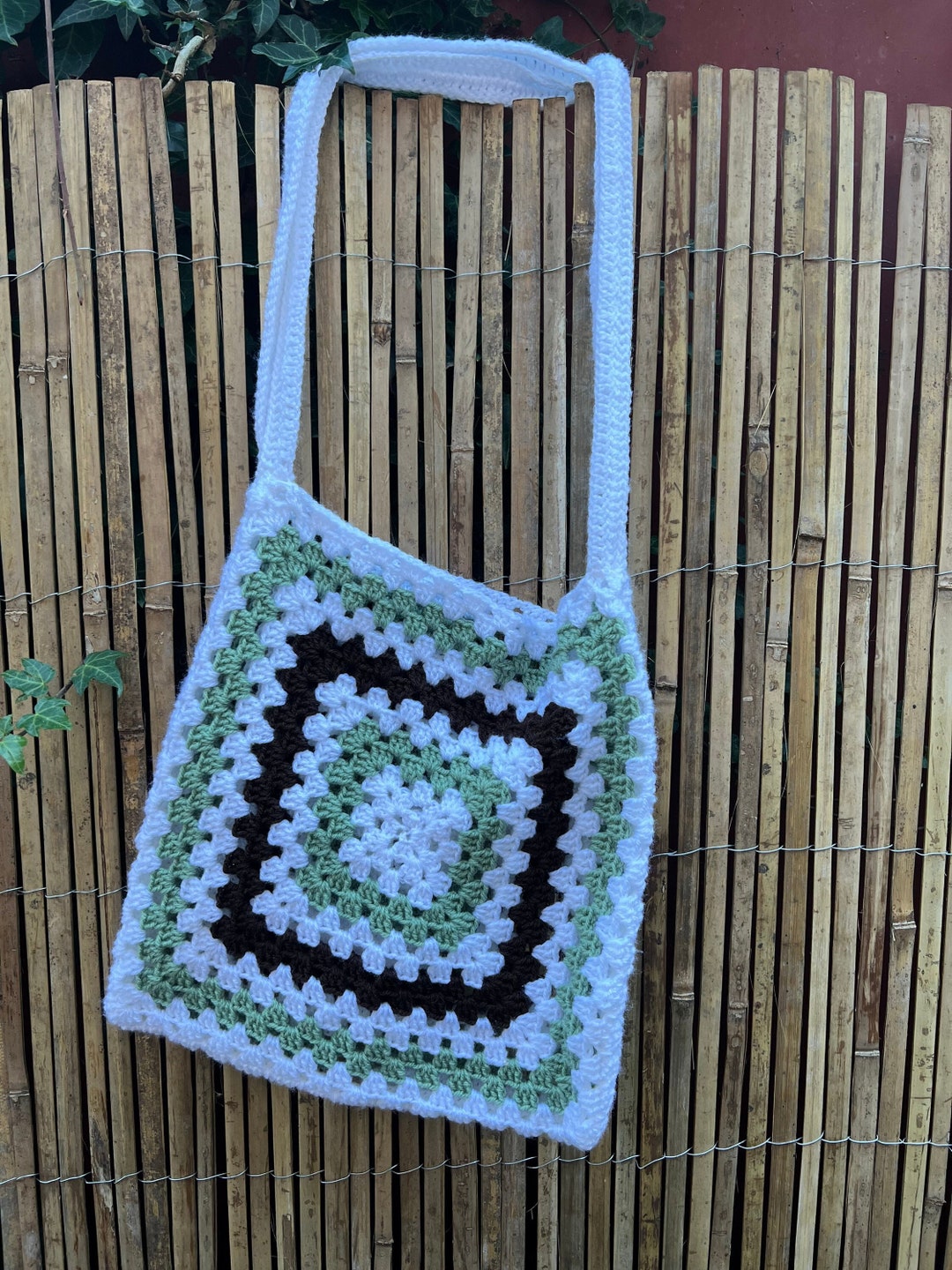 Custom Square Crochet Tote Bag Crochet Handbag Custom Bag Square ...