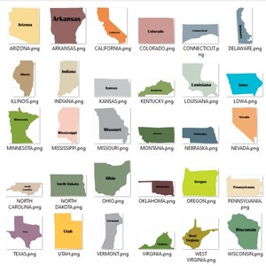 States SVG Bundle Outline United States Map Svg File State - Etsy