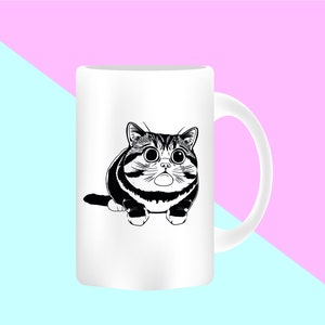 Chonk Cat Svg, Fat Cat Svg, Funny Chonk Cat Svg Cut File for Cricut ...