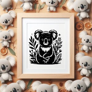 Koala Svg Bundle, Floral Koala Svg, Cute Koala Clipart, Koala ...