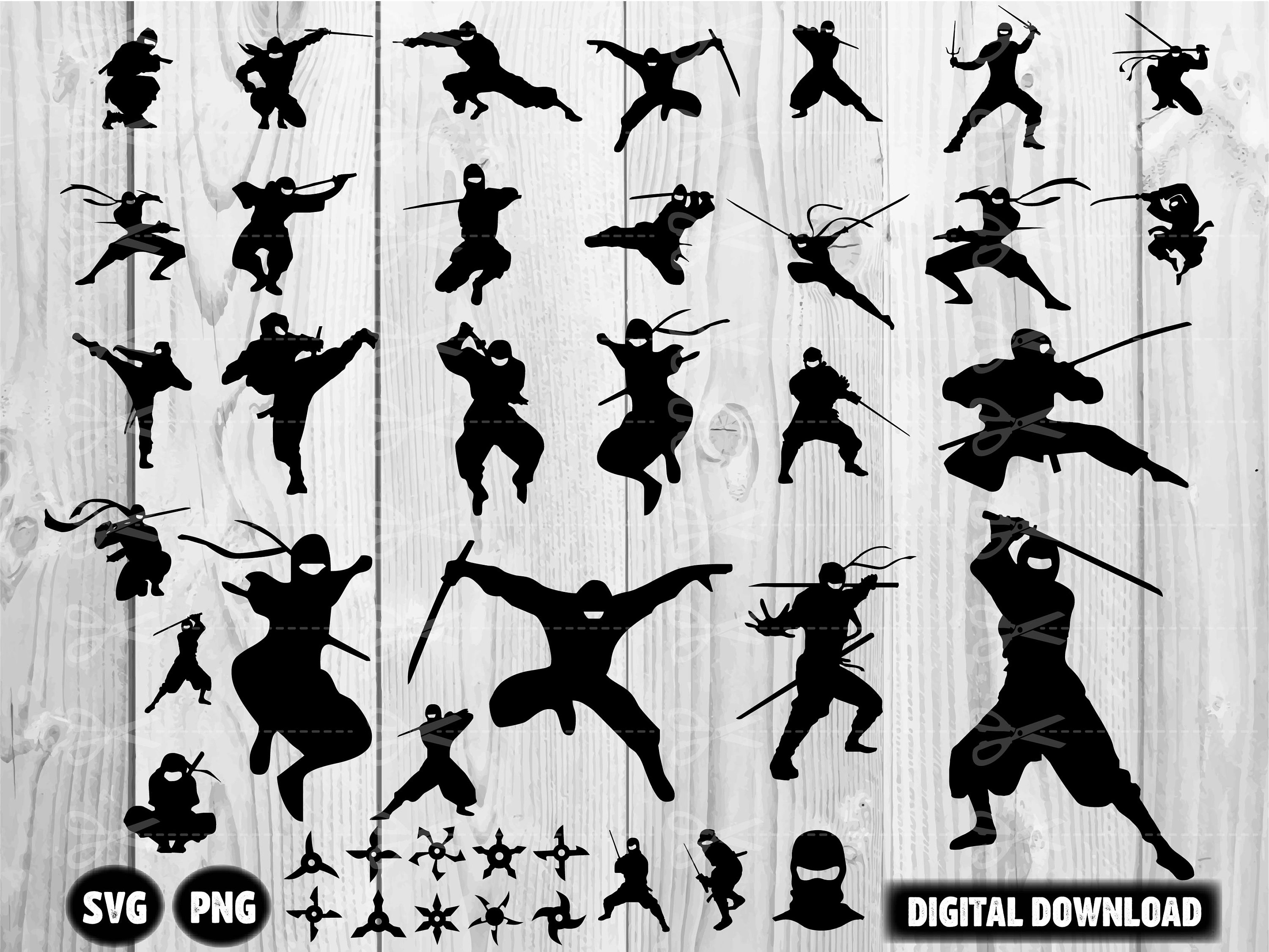 NINJA SVG Ninja Clipart FILES for Cricut Cute Ninja Clipart - Etsy Canada