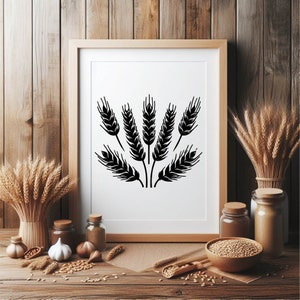 WHEAT SVG Bundle,wheat Wreath Svg, Wheat Svg, GRAIN Svg Cut Files for ...