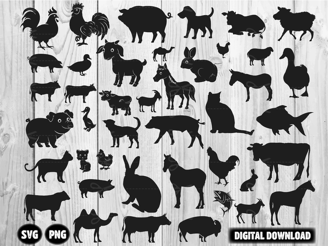 FARM ANIMALS SVG Bundle Farm Animal Svg Cut Files for Cricut - Etsy Finland