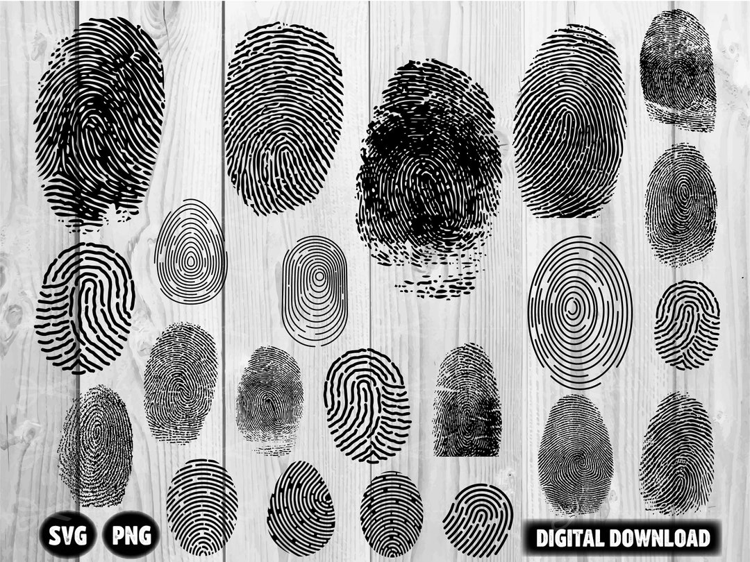 Fingerprint SVG Thumbprint Svg Thumb Print Svg Biometric - Etsy