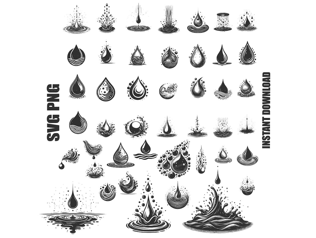 Water Droplet Svg, Water Drops Svg, Rain Drops Svg, Water Droplet ...