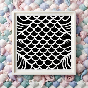 MERMAID Pattern SVG, Mermaid Scale Svg, MERMAID Pattern Cut Files for ...