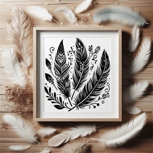 Feather SVG ,feathers SVG Bundle, Feathers Png , Floral Feathers ...