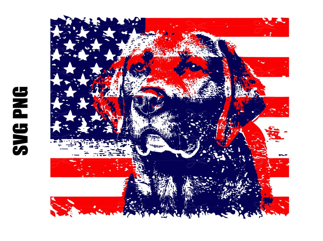 Grunge Labrador Retriever SVG With American Flag, Labrador Retriever ...