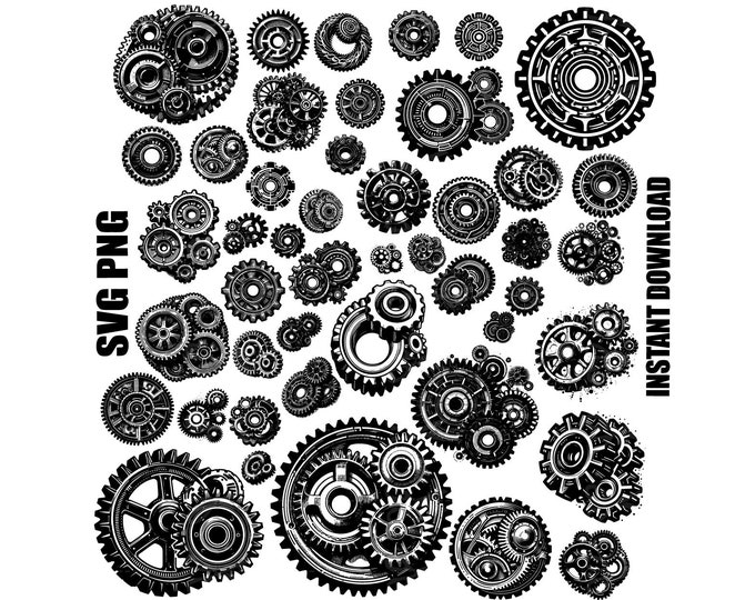 Gear #3 SVG, Gear SVG, Mechanic Svg, Cogwheel Svg, Gear Clipart, Gear ...
