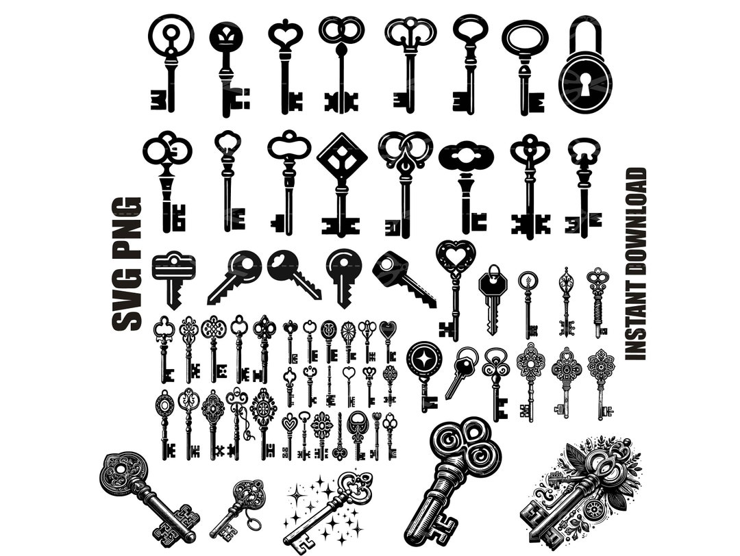 Key SVG, Key Clipart, House Key Svg Keys Svg Bundle, Magic Key Svg ...