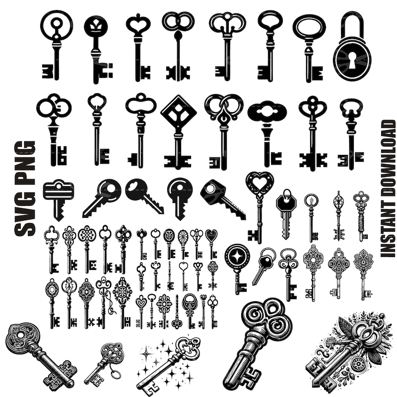 Key Silhouette - Etsy