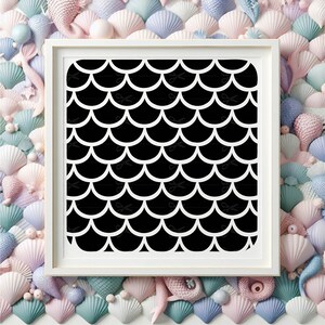 MERMAID Pattern SVG, Mermaid Scale Svg, MERMAID Pattern Cut Files for ...
