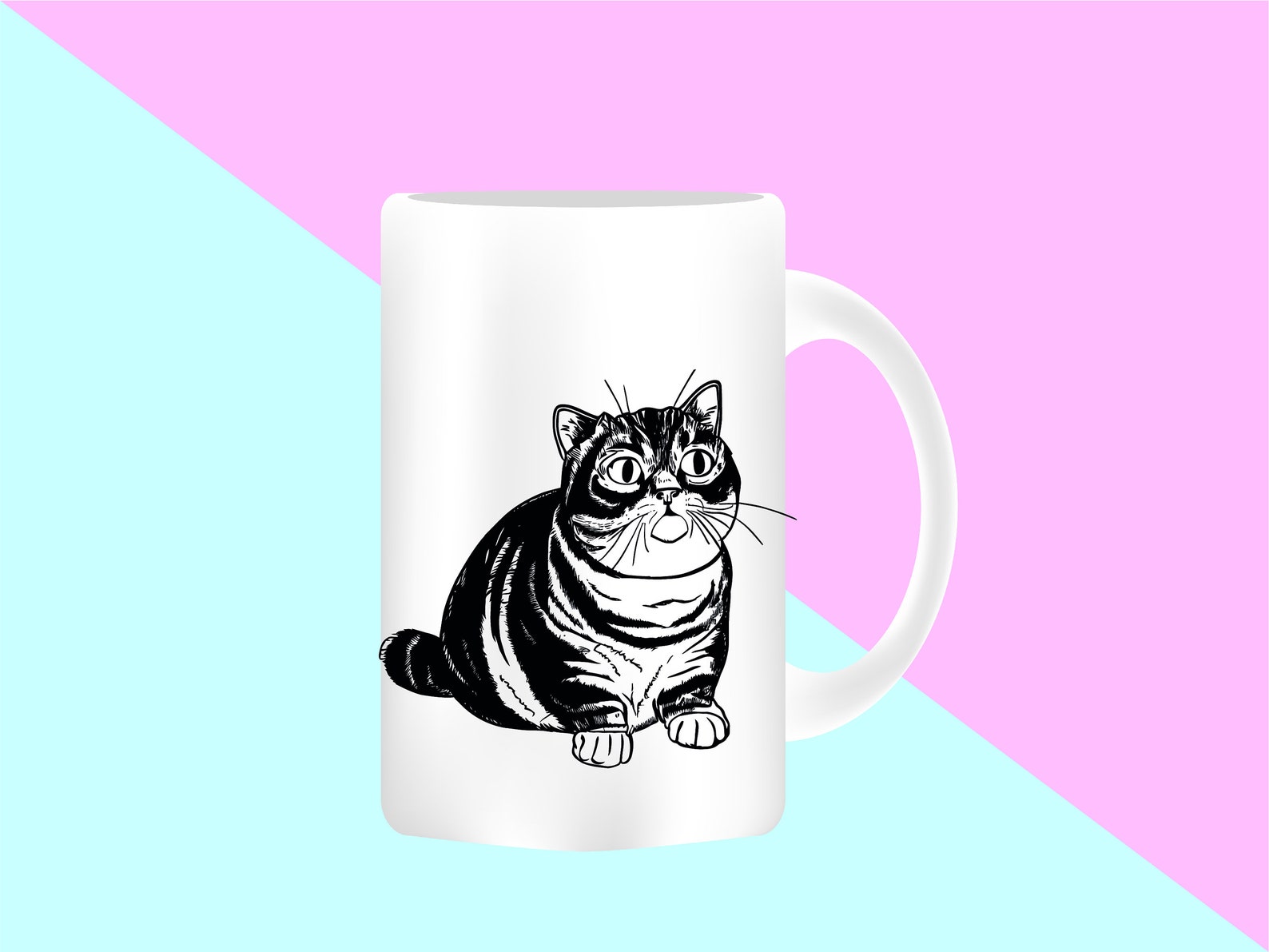 Chonk Cat Svg, Fat Cat Svg, Funny Chonk Cat Svg Cut File for Cricut ...