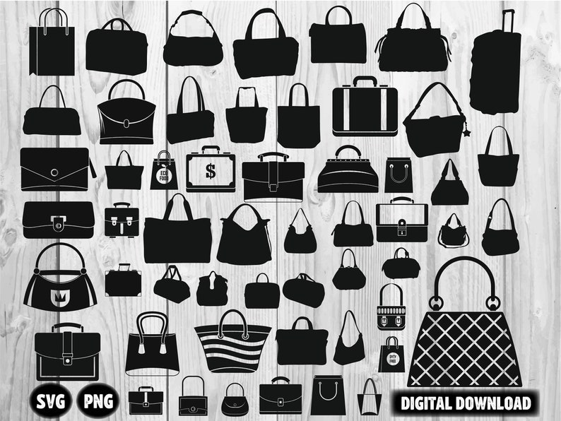 Handbag Svg Purse Svg Luggage Svg Suitcase Svg Bag Svg Cut - Etsy