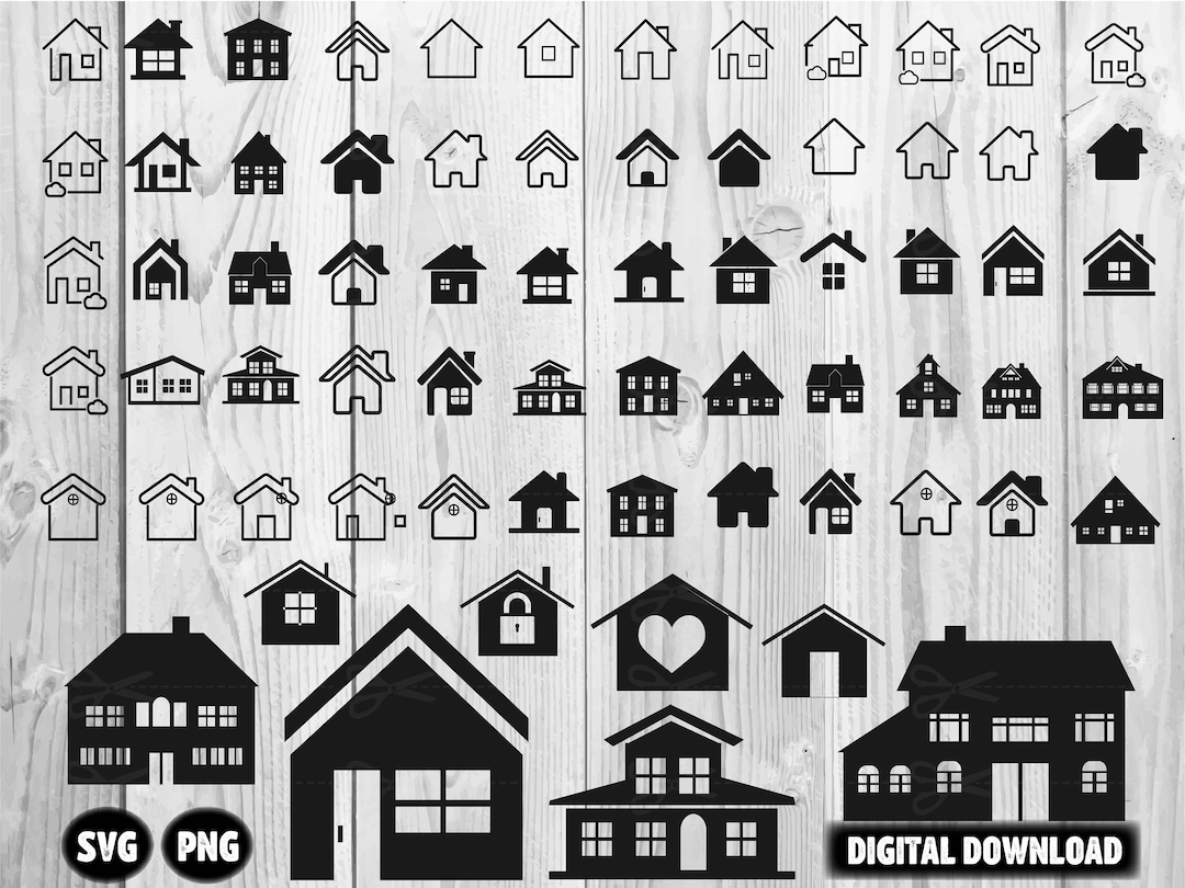 Haus-Svg-Bundle Haus svg Sweet Home svg Gebäude svg Haus - Etsy.de