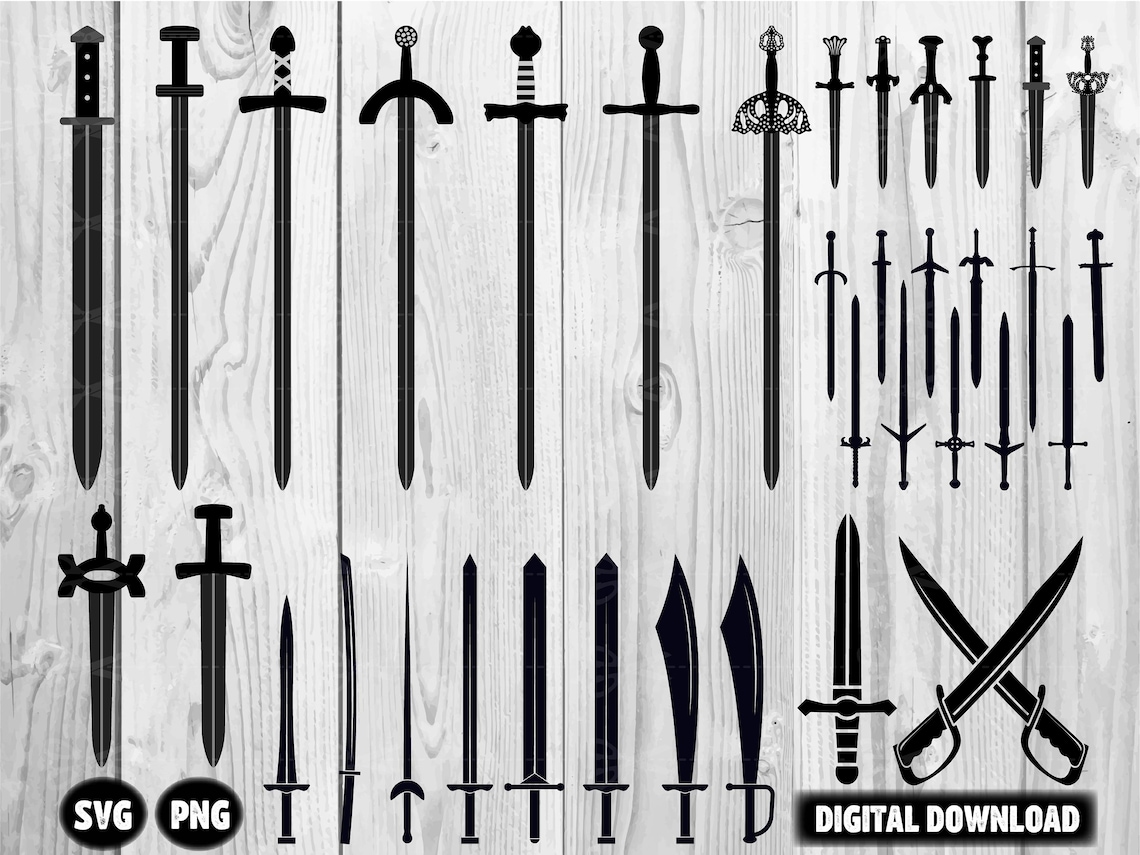 Sword SVG Sword SVG Bundle Sword Clipart File for Cricut - Etsy Australia