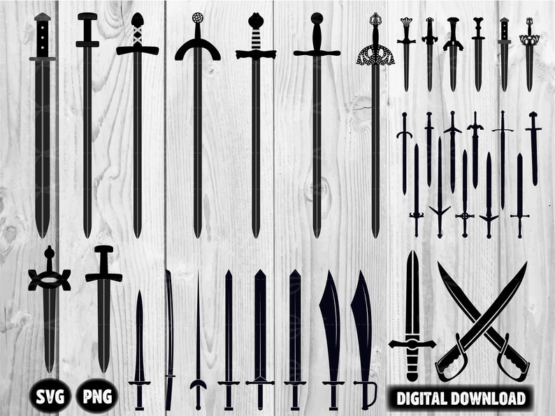 Sword SVG Sword SVG Bundle Sword Clipart File for Cricut - Etsy