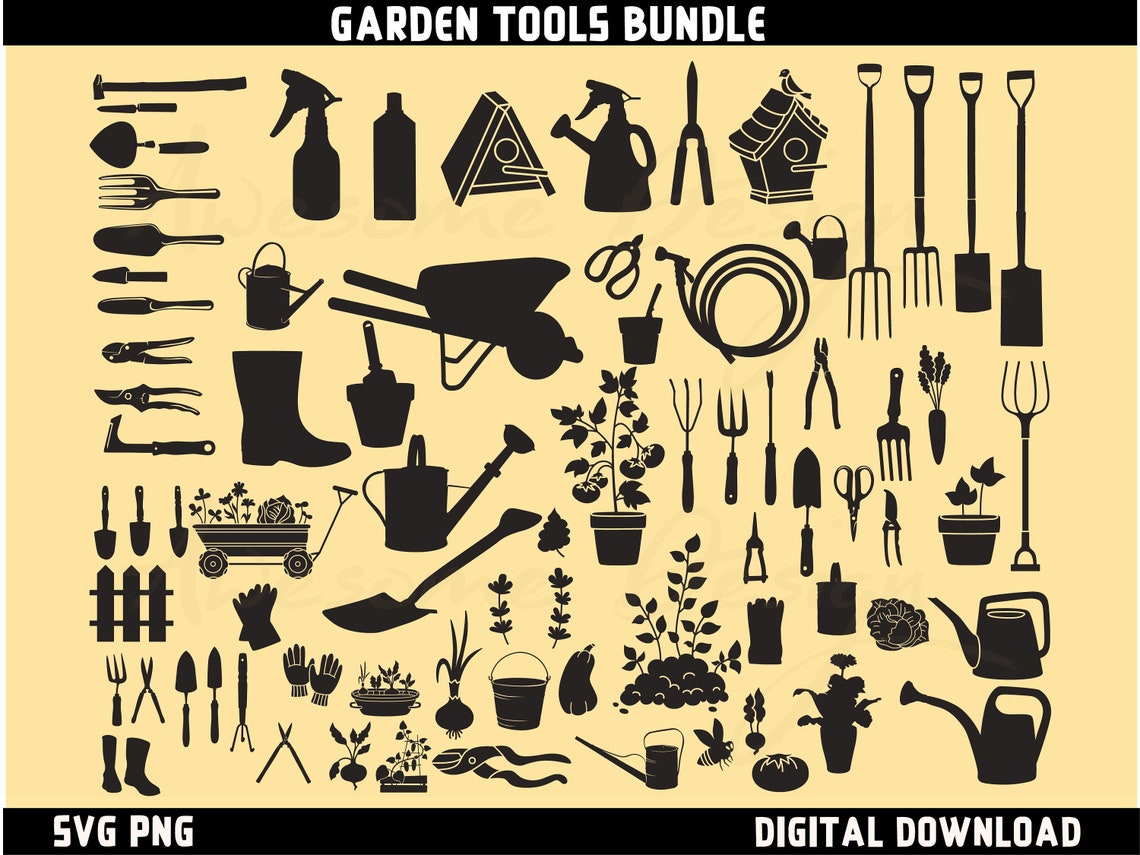 Garden Tools SVG Bundle Gardening Tools SVG Tools SVG - Etsy