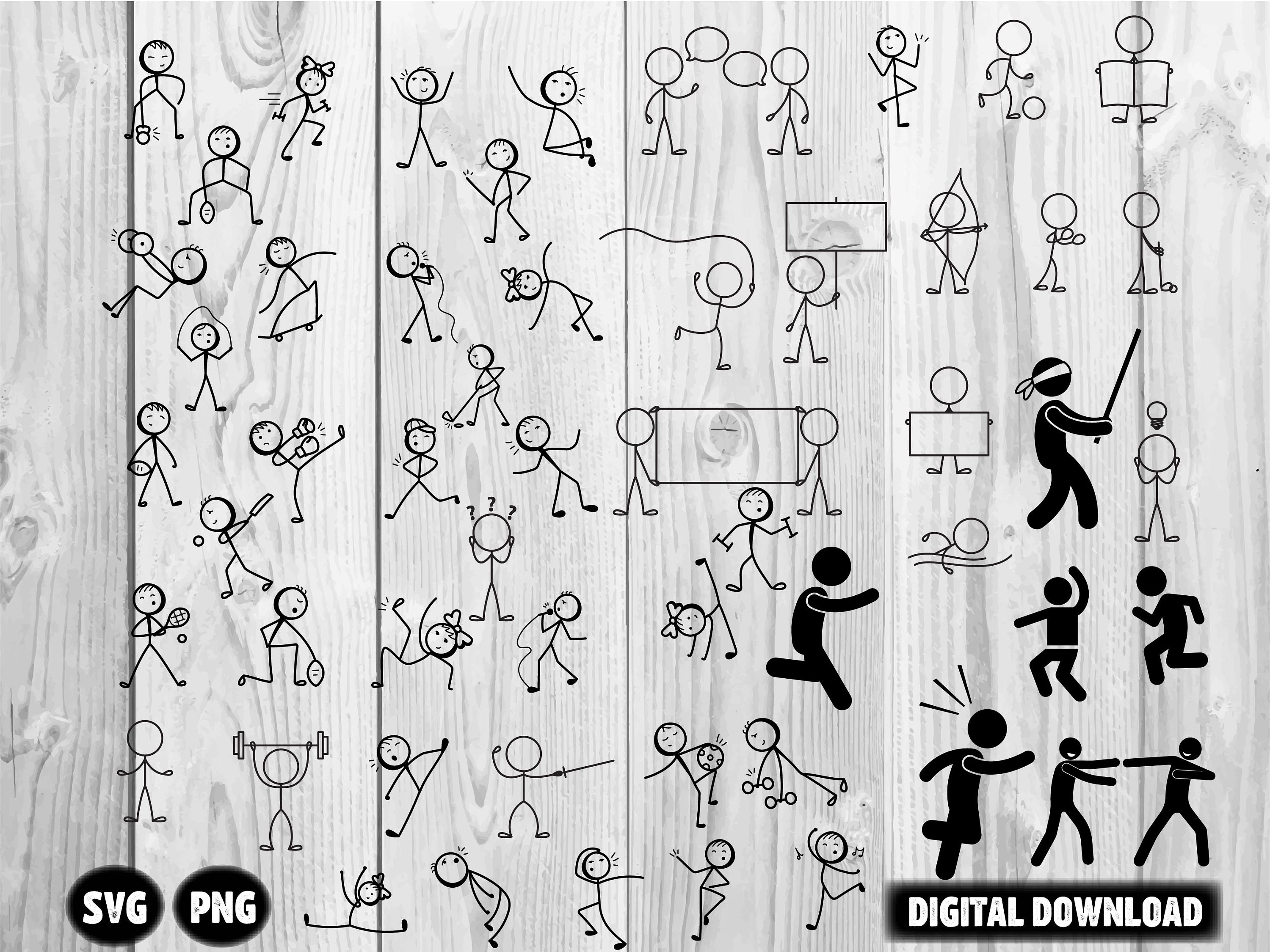 STICK FIGURES SVG Bundle Stick Dance Svg Bundle Stick - Etsy Canada