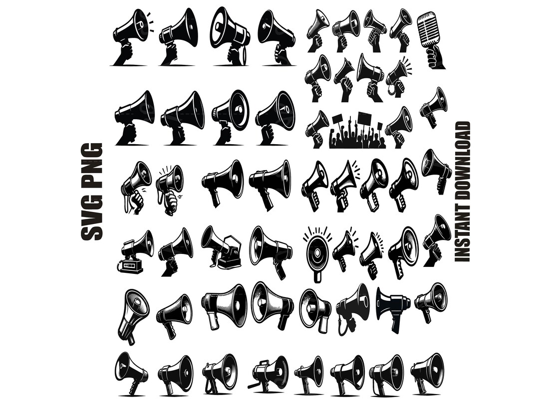 Megaphone Svg, Cheer Megaphone SVG, Cheerleading Megaphone Svg ...