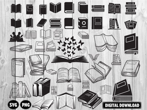 BOOKS SVG BOOKS Svg Cut Files for Cricut Book Svg Cut - Etsy