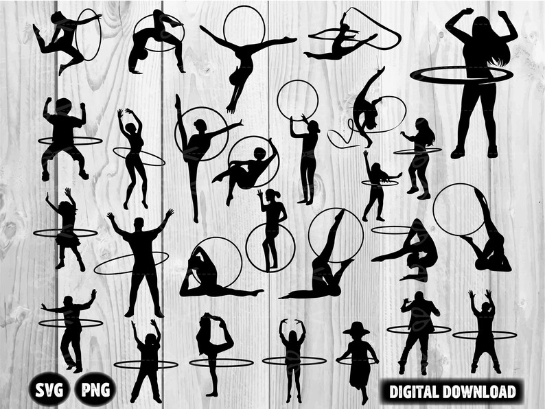 Hula Hoop SVG Hula Hoop Svg Bundle Hula Hoop Silhouette - Etsy