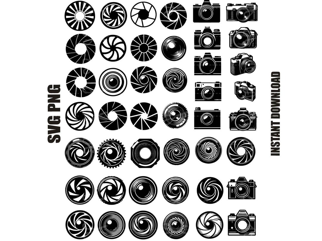 Camera Shutter Svg , Vintage Camera Svg, Camera Shutter Silhouette ...