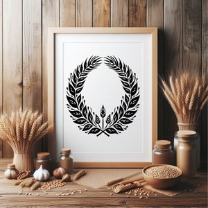 WHEAT SVG Bundle,wheat Wreath Svg, Wheat Svg, GRAIN Svg Cut Files for ...