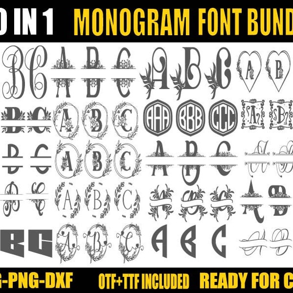 Fancy Monogram Svg - Etsy